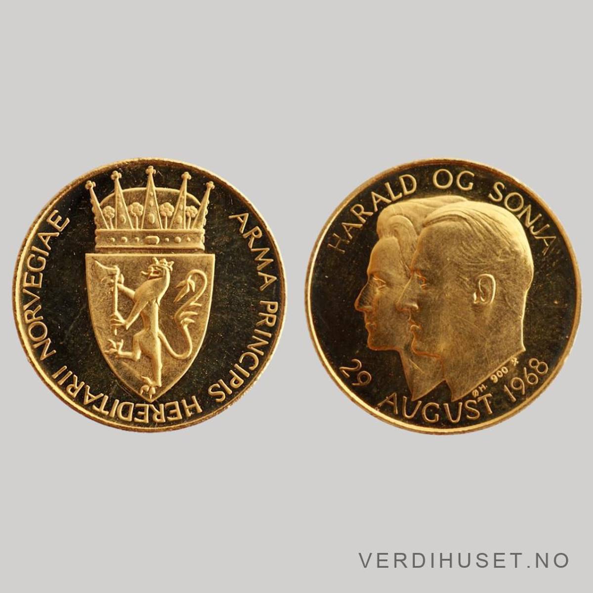 Harald og Sonja - Gullmedalje fra 1968 - Verdihuset