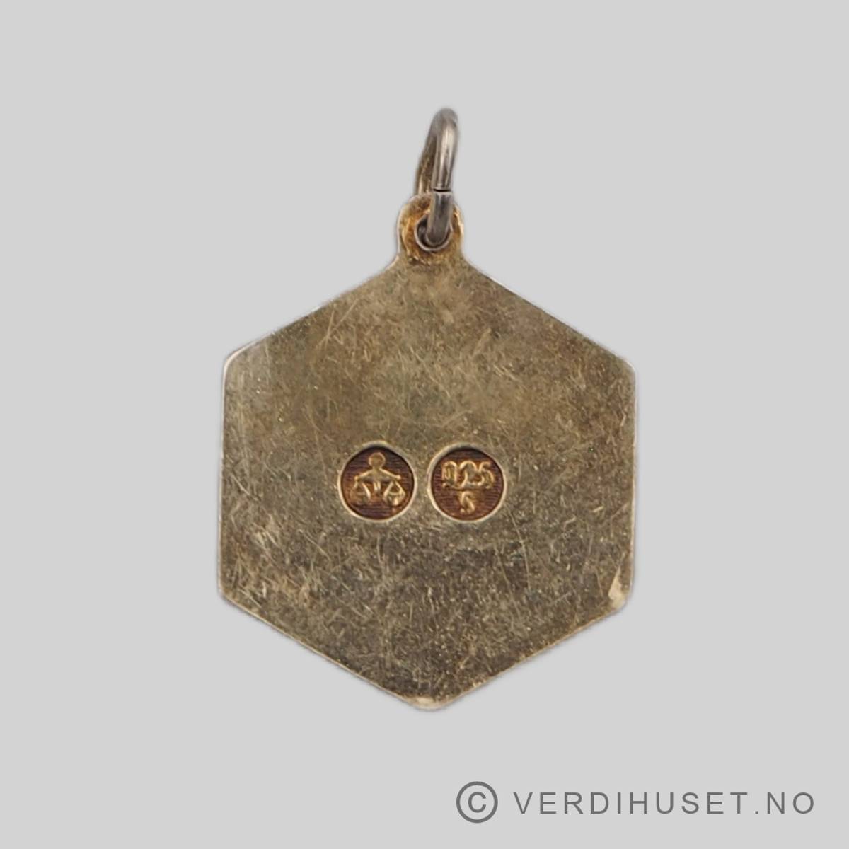 Anheng i forgylt sølv med emalje, Stjernetegn Vannmannen - Verdihuset